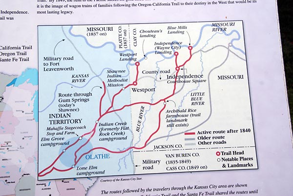 Oregon Trail in Missouri and Kansas